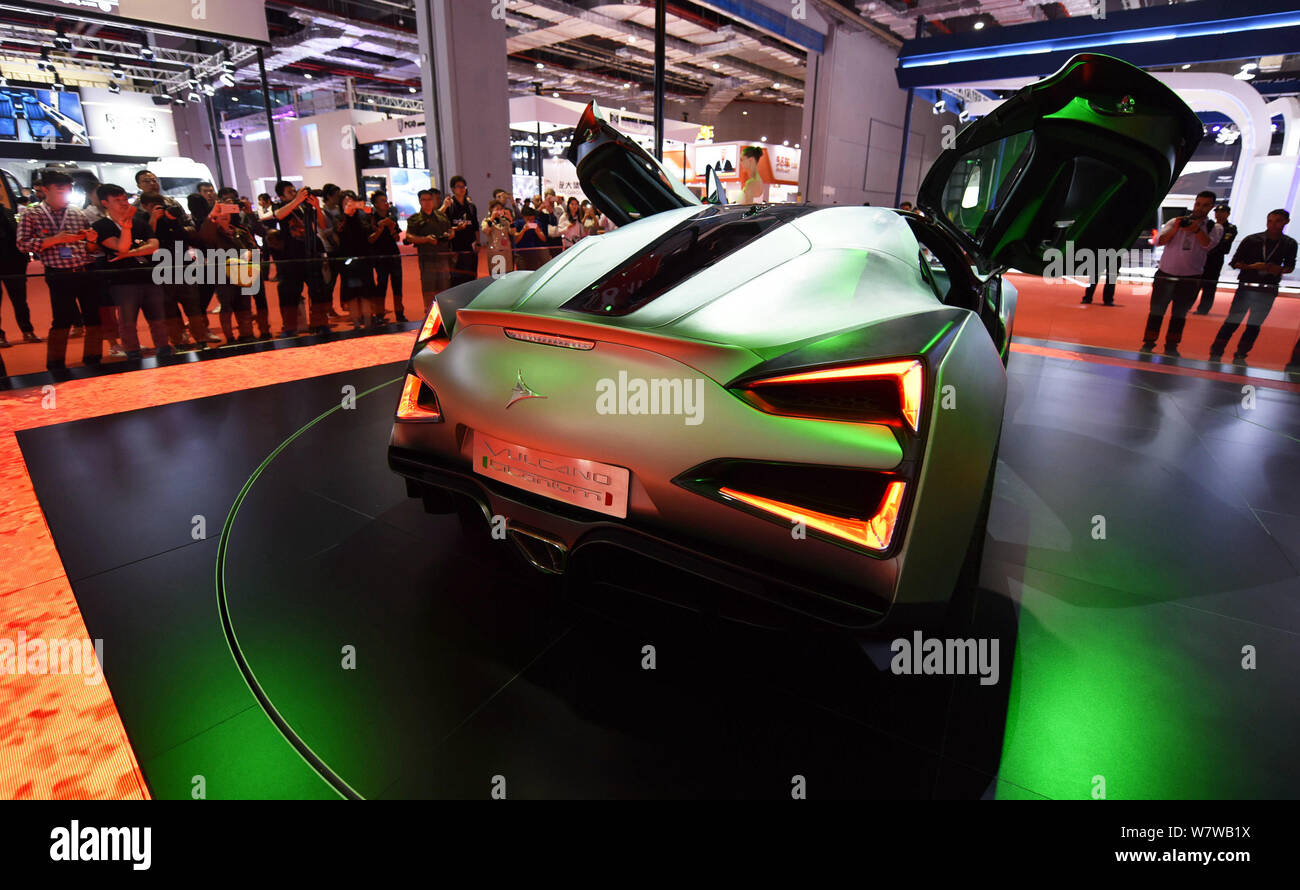 A Vulcano Titanium super sports car of Icona is on display during the ...