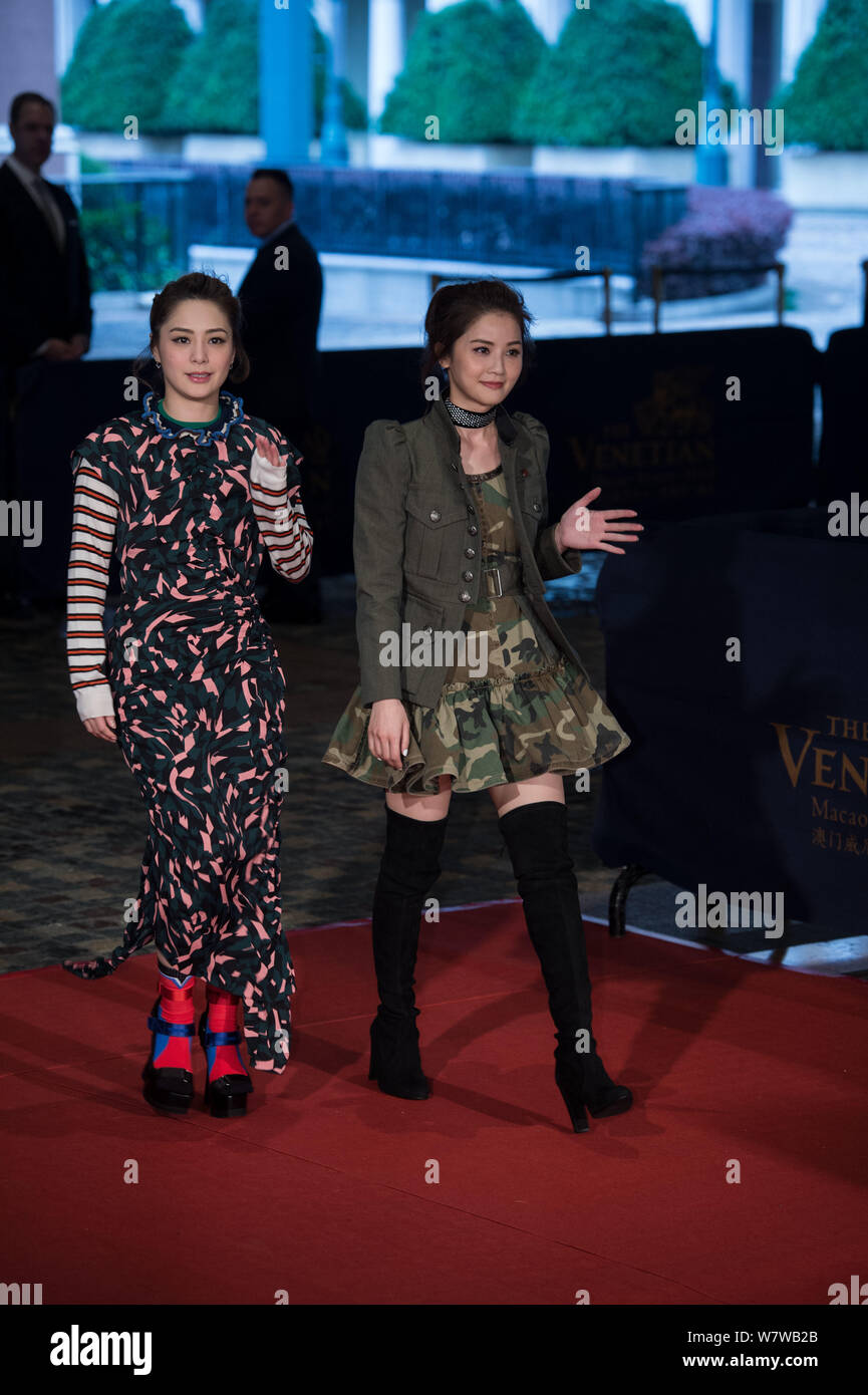 Singers And Actresses Gillian Chung Left And Charlene Choi Of Hong