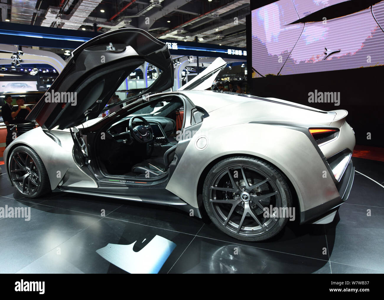 A Vulcano Titanium super sports car of Icona is on display during the ...