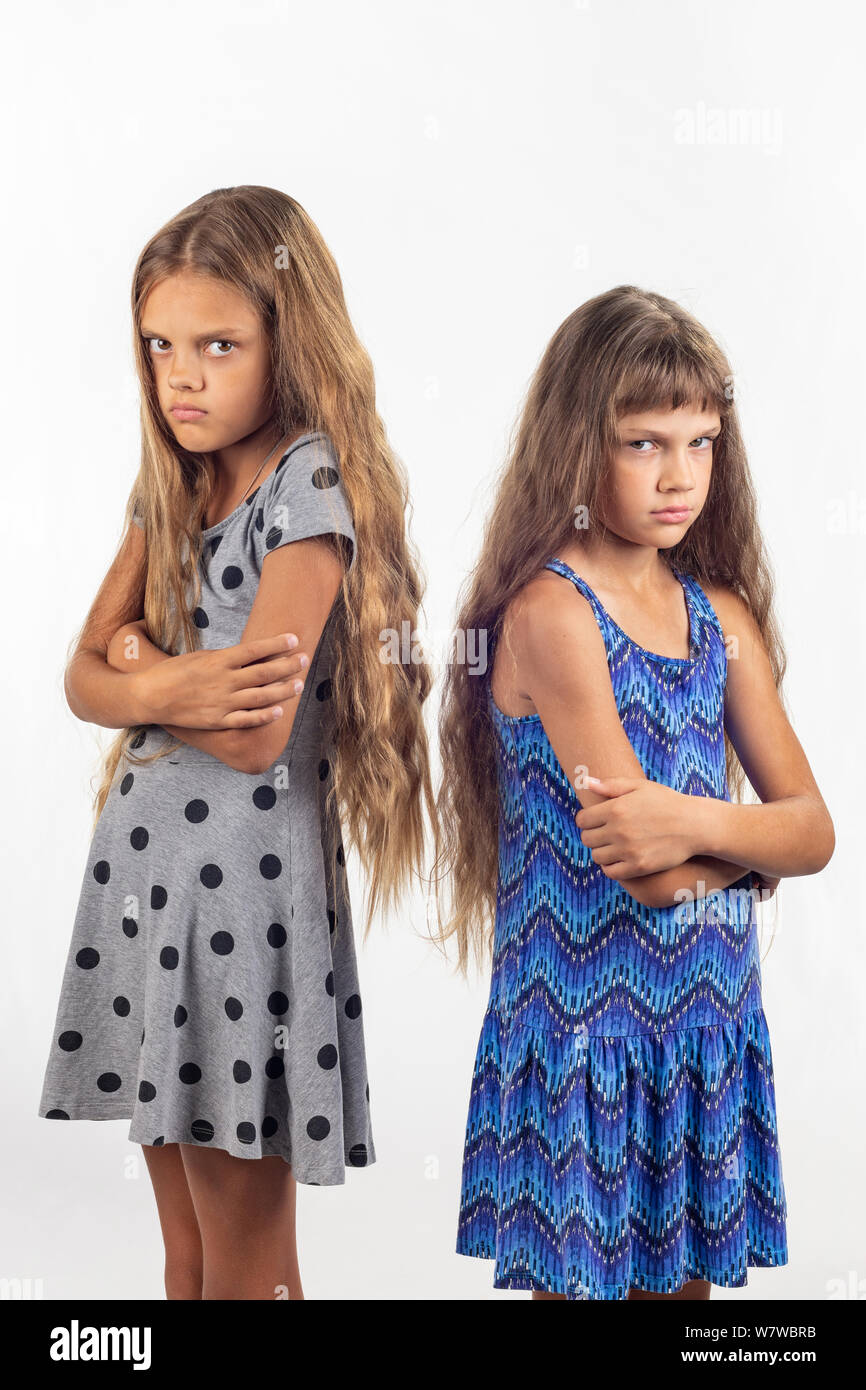 Two upset sisters hi-res stock photography and images - Alamy