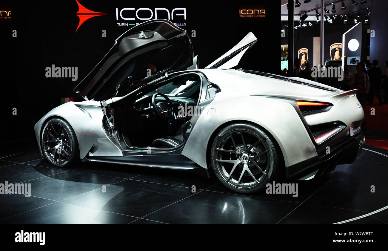A Vulcano Titanium super sports car of Icona is on display during the ...