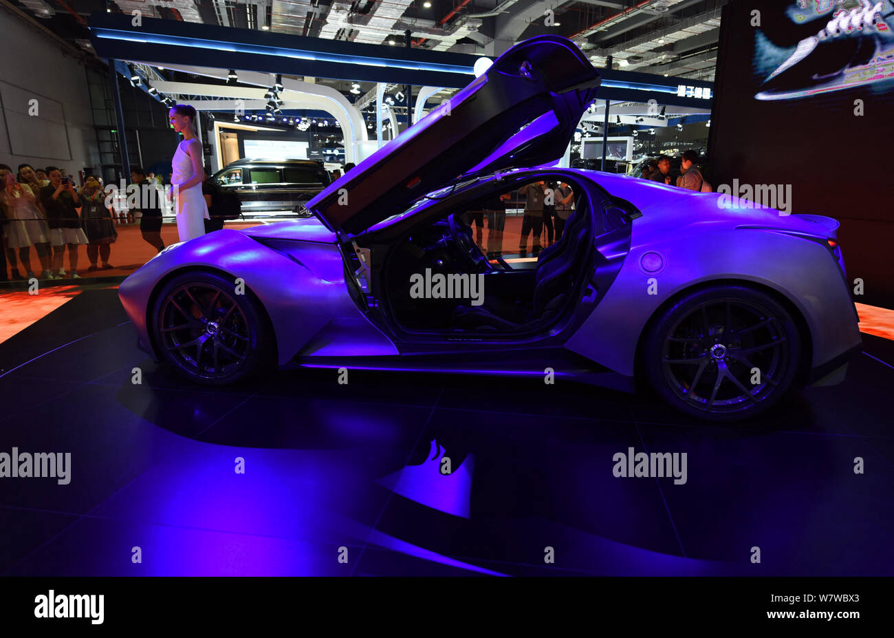 A Vulcano Titanium super sports car of Icona is on display during the ...