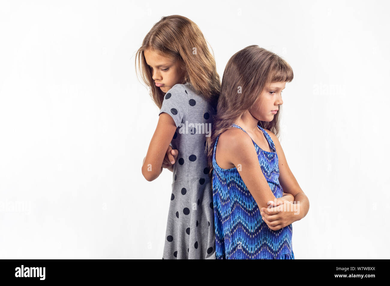 Two teenage girls take offense at each other Stock Photo - Alamy