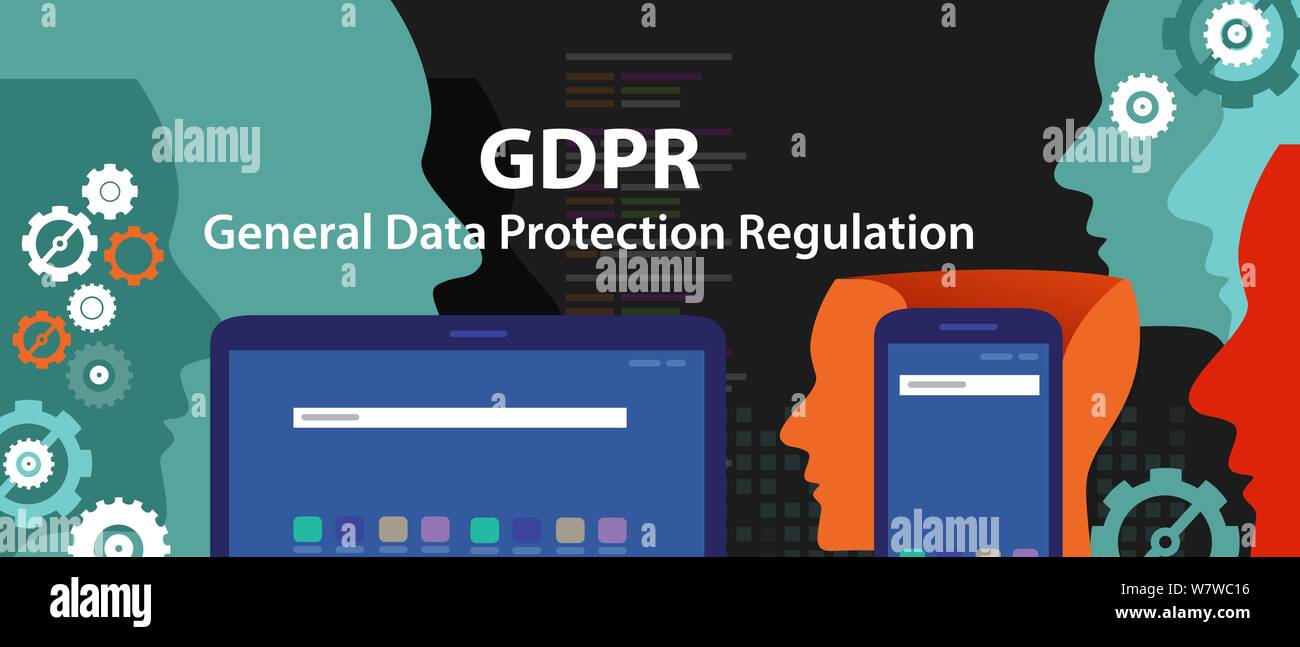 General Data Protection Regulation GDPR Concept Illustration Stock ...