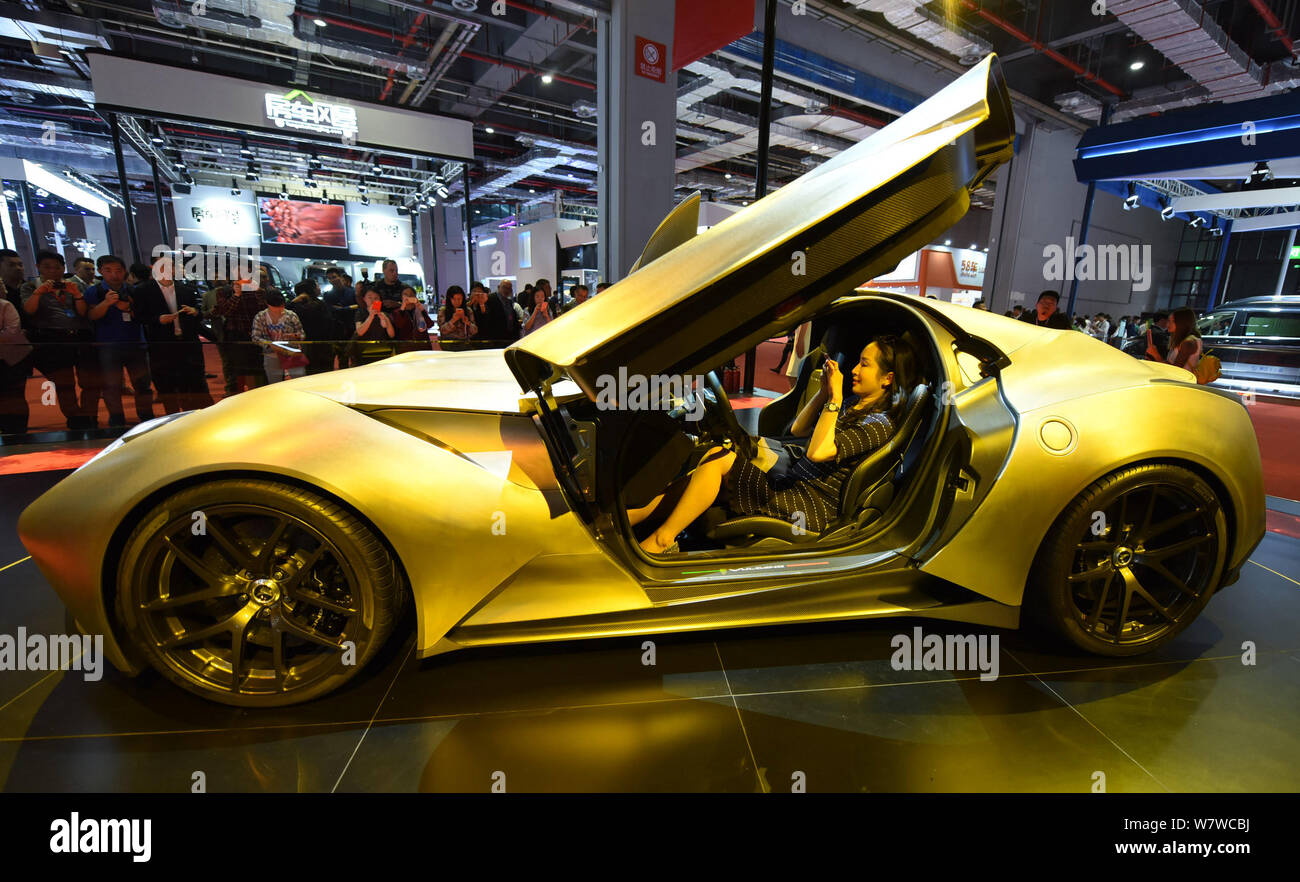 A Vulcano Titanium super sports car of Icona is on display during the ...