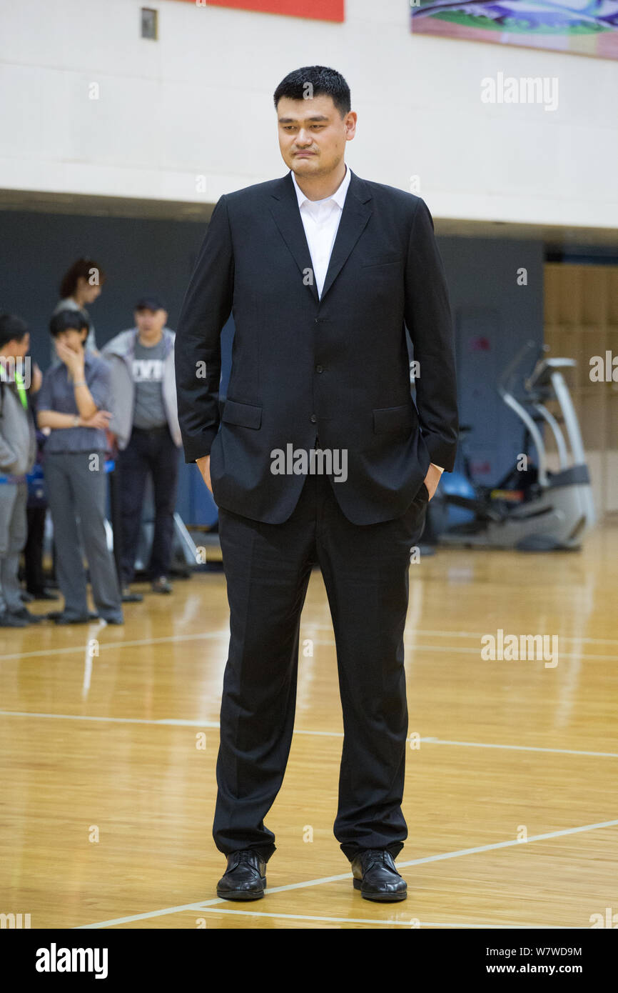 Retired Chinese basketball star Yao Ming, chairman of the Chinese ...
