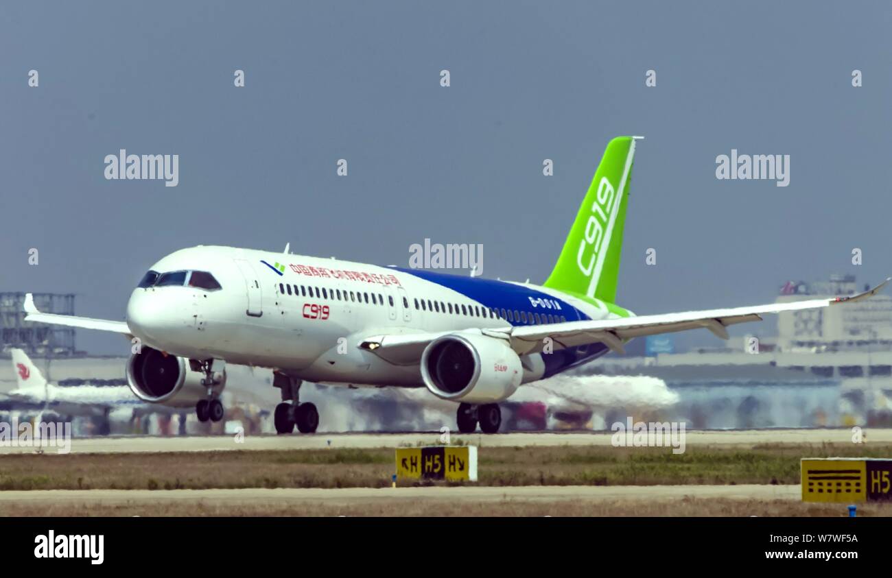 China's first self-developed large passenger jet C919 of COMAC ...