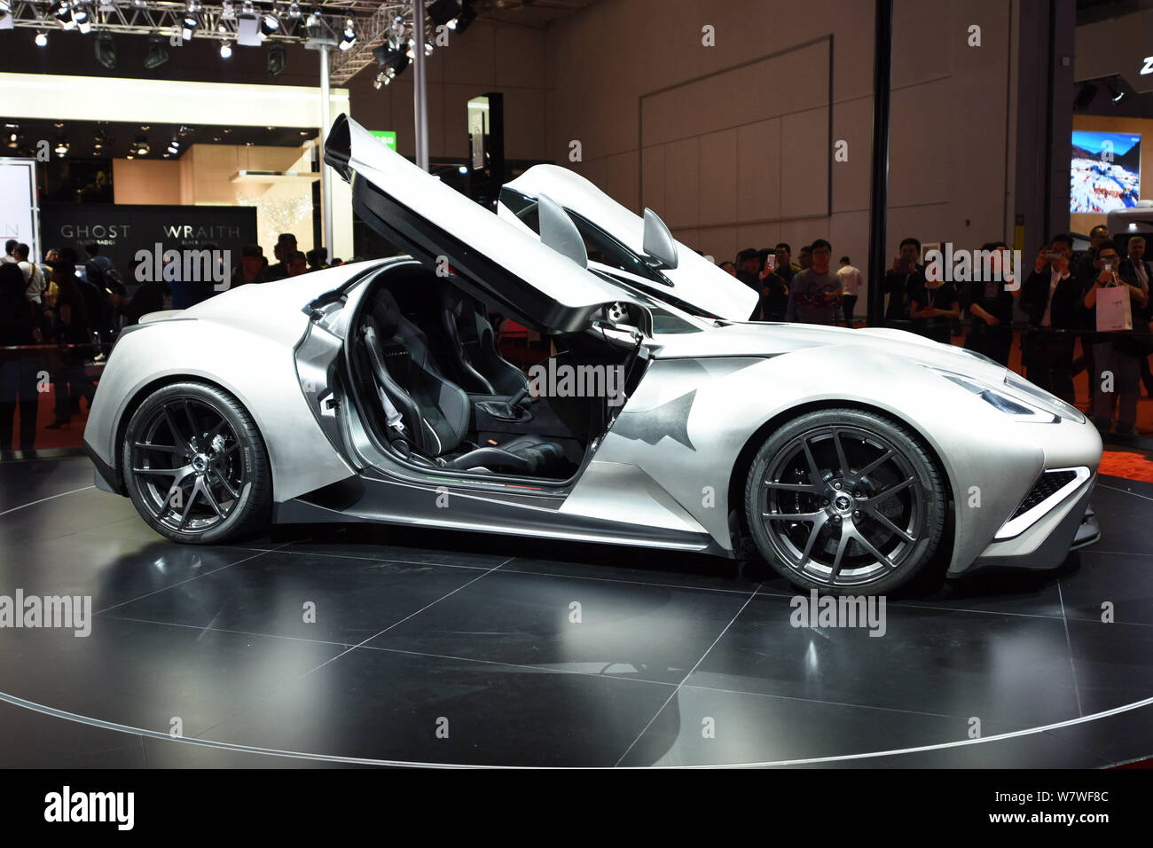 A Vulcano Titanium super sports car of Icona is on display during the ...