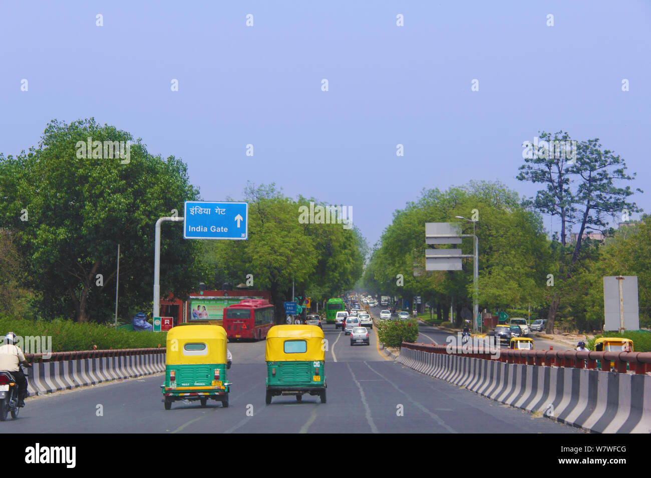Traffic on the road, New Delhi, India Stock Photo - Alamy