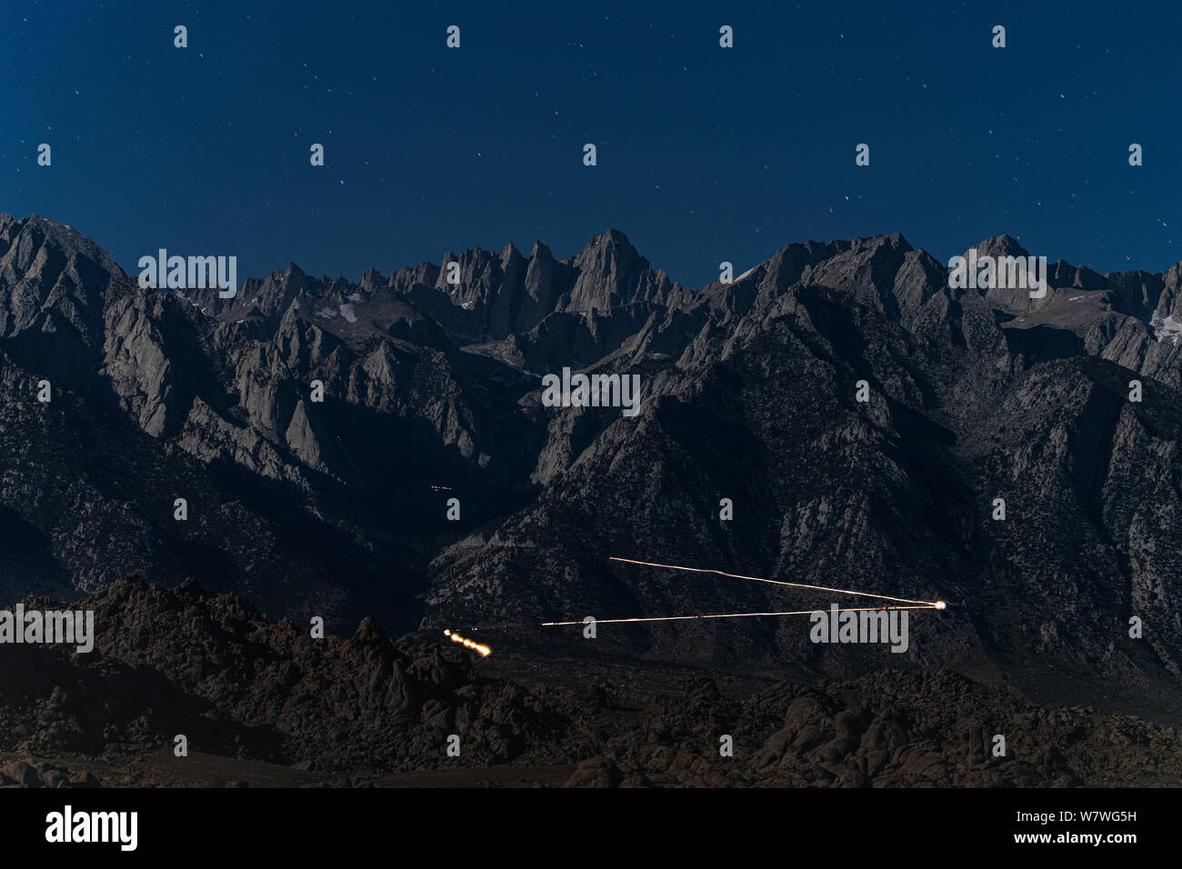 Mount Whitney At Night in California, USA Stock Photo - Alamy
