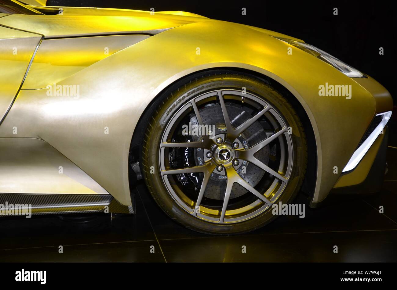 A Vulcano Titanium super sports car of Icona is on display during the ...