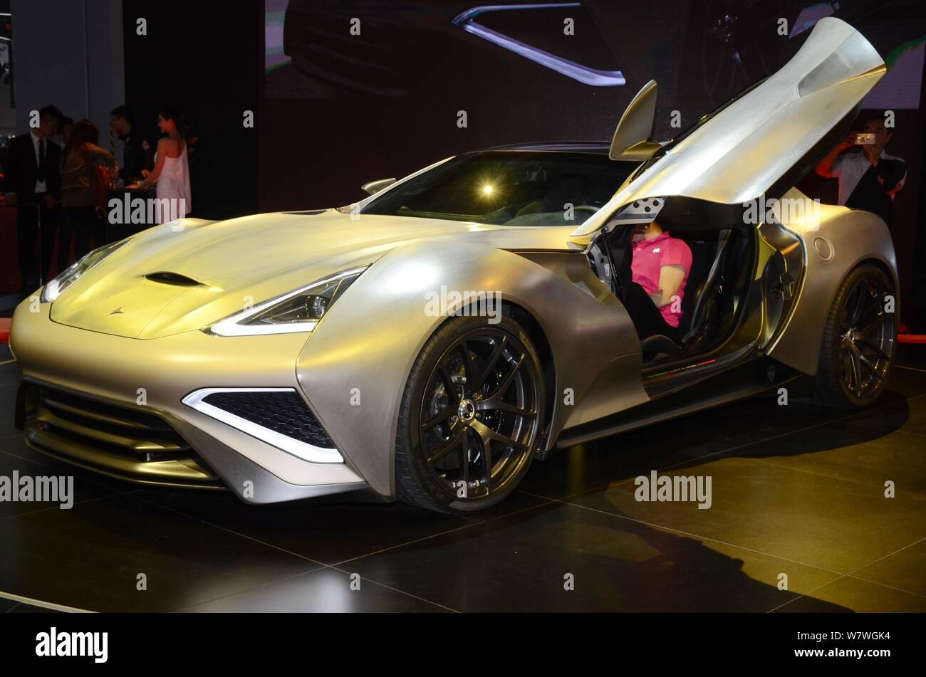 A Vulcano Titanium super sports car of Icona is on display during the ...
