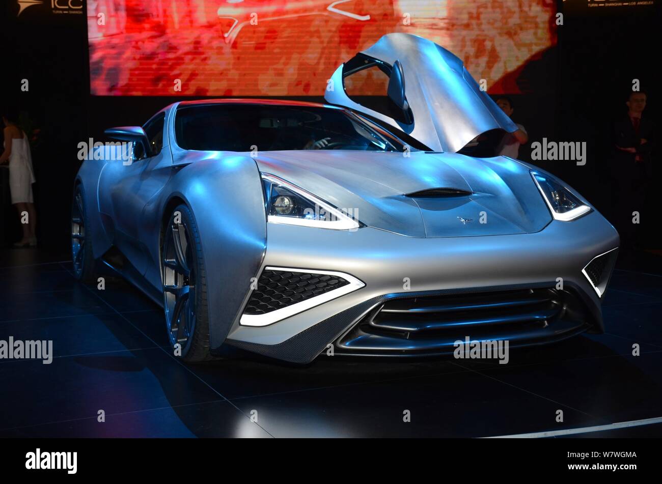 A Vulcano Titanium super sports car of Icona is on display during the ...