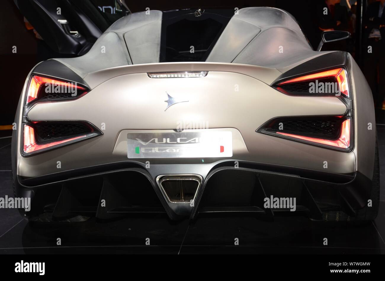 A Vulcano Titanium super sports car of Icona is on display during the ...