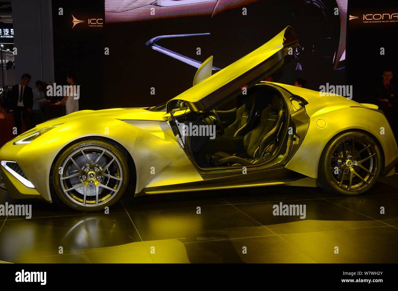 A Vulcano Titanium super sports car of Icona is on display during the ...
