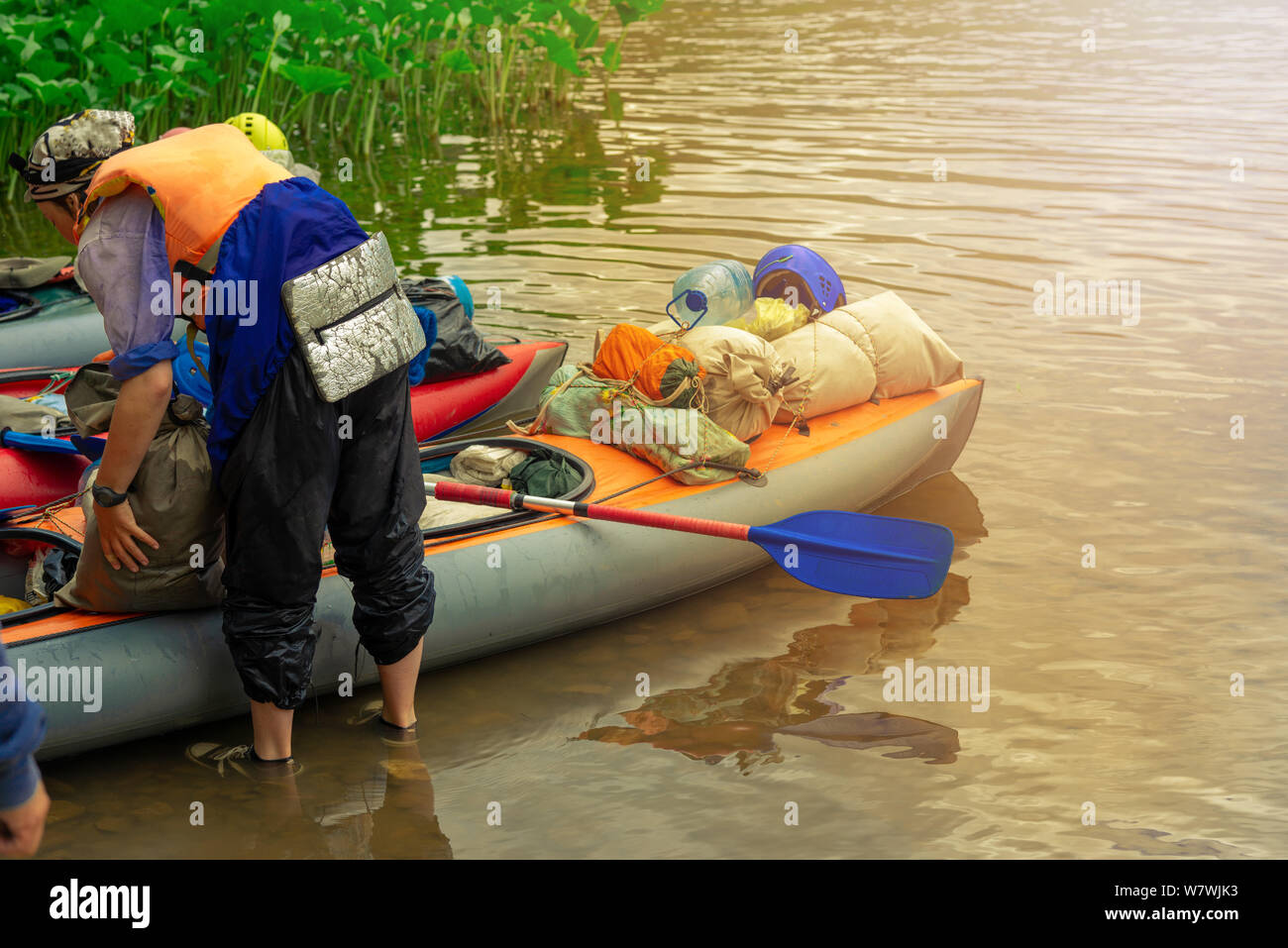 Woman rafting at green river hi-res stock photography and images - Alamy