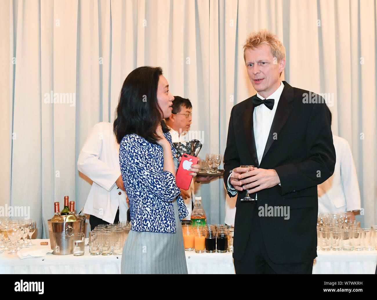 English music producer and composer Marius De Vries, right, attends the ...