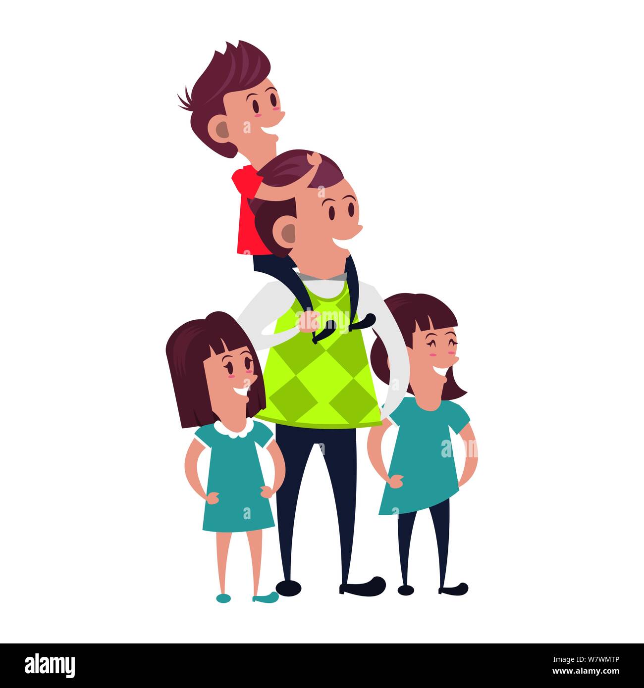 fathers day family celebration cartoon Stock Vector Image & Art - Alamy