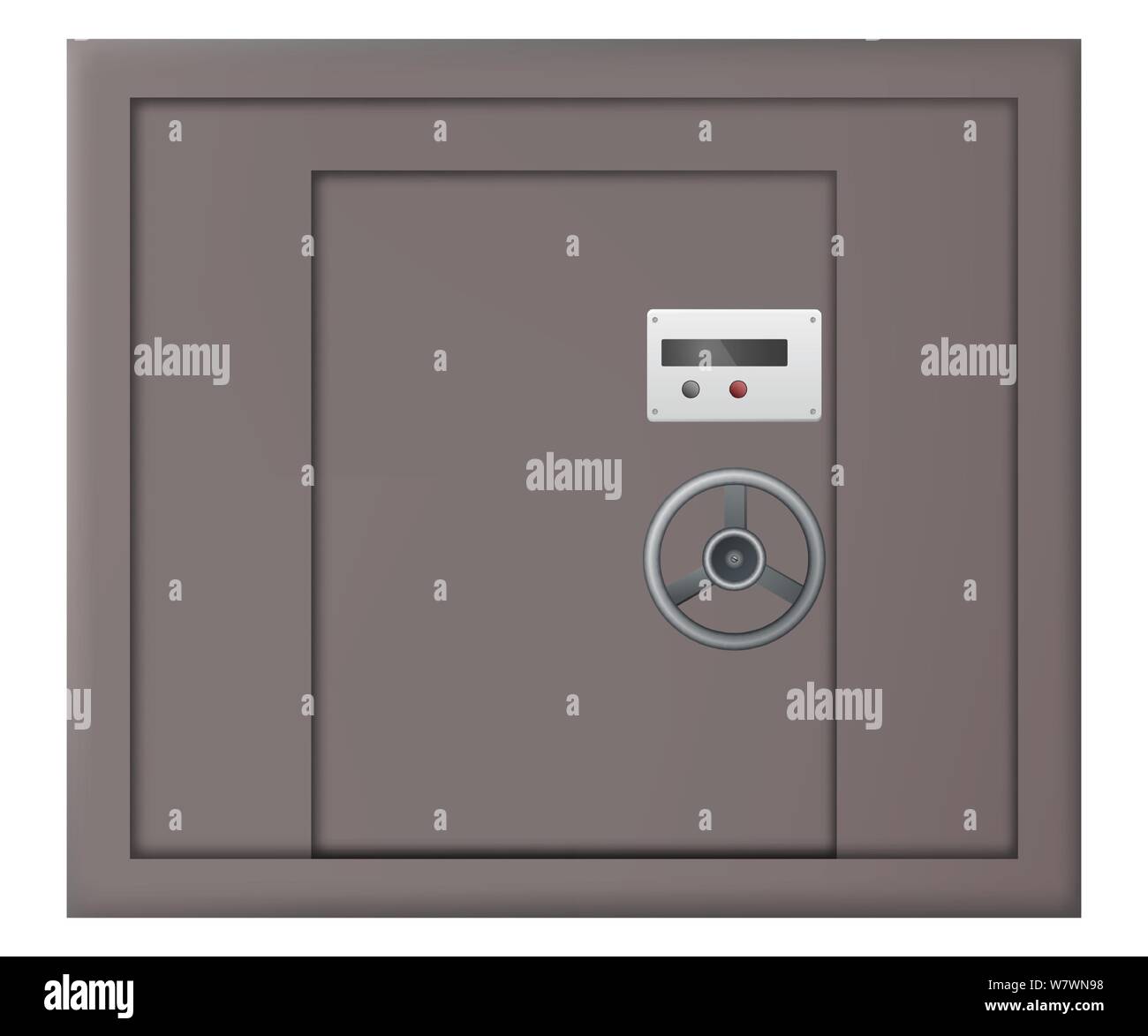 The door with the code. Vector illustration. Lock in the safe Stock ...