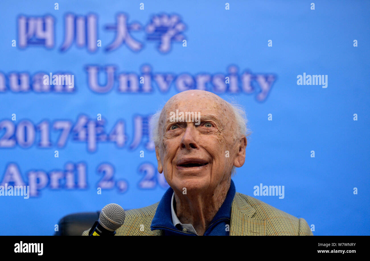 American molecular biologist James Watson, one of the co-discoverers of ...
