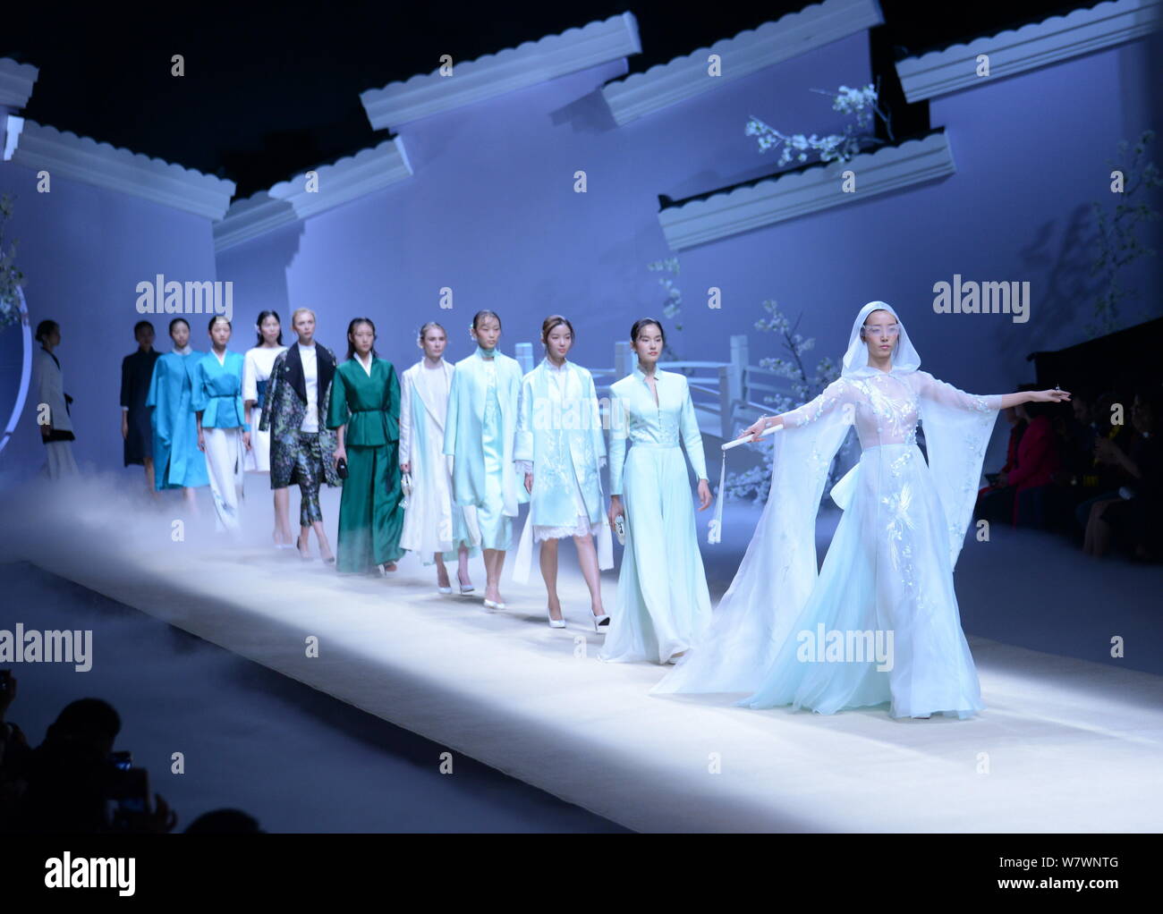 Models display new creations at the fashion show of Heaven Gaia by ...