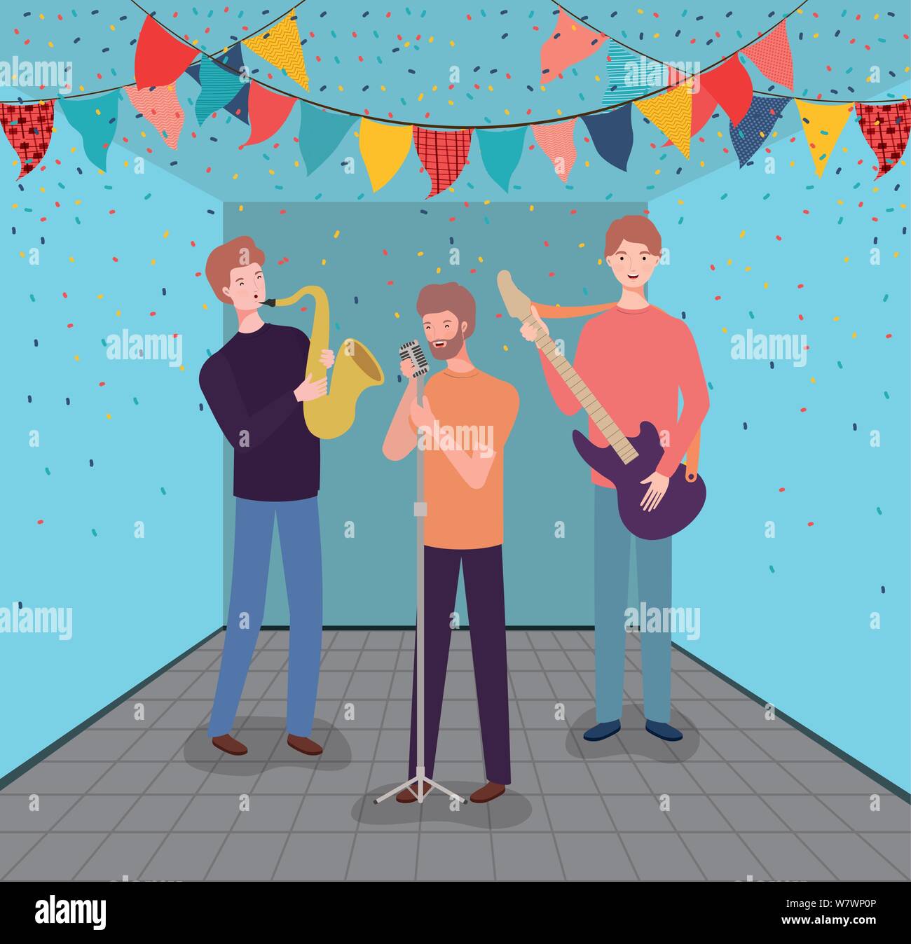 group of men playing instruments characters Stock Vector Image & Art ...