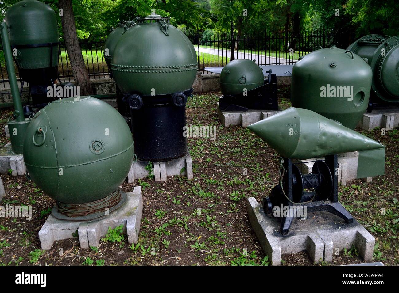 Naval mines fron Second World War -- Naval Museum - Sea garden Park in ...