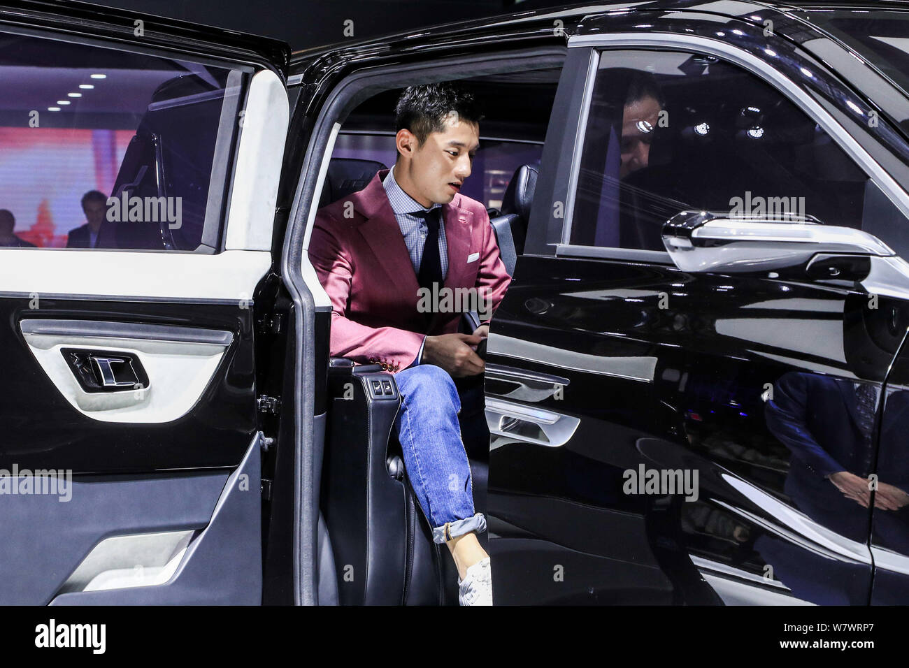 Chinese table tennis player Zhang Jike attends the launch event for W ...