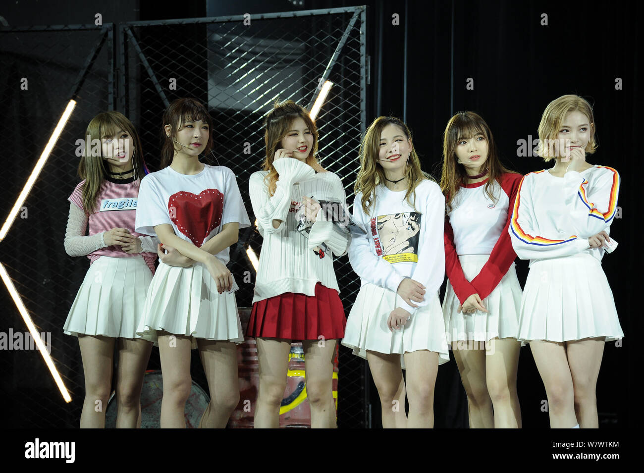 Members of SNH48 7SENSES, sub-unit of Chinese girl group SNH48, perform ...