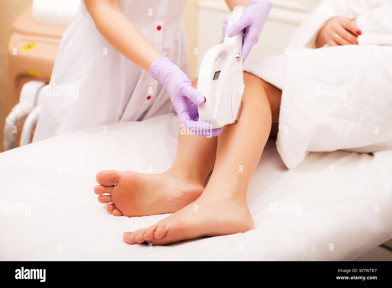 Body Care. Laser Hair Removal. Epilation Treatment. Smooth Skin Stock ...