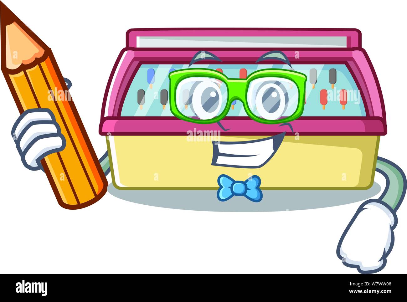Student ice cream freezer in a cartoon Stock Vector Image & Art - Alamy
