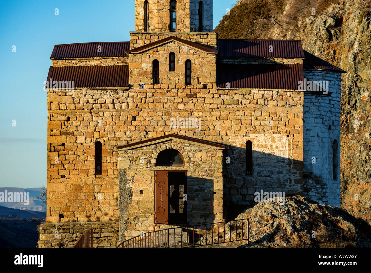 View of beautiful old sunlit Shaona Church in Russia Stock Photo - Alamy