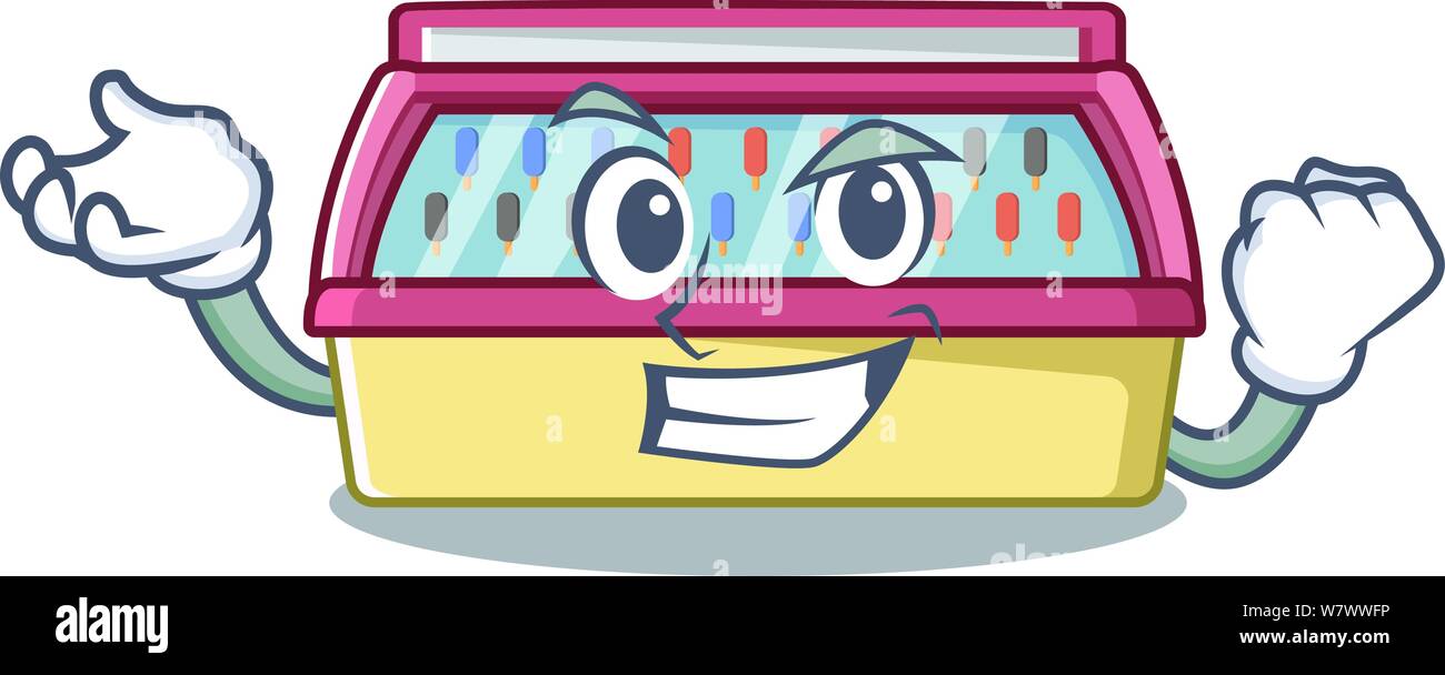 Successful ice cream freezer in a cartoon Stock Vector Image & Art - Alamy