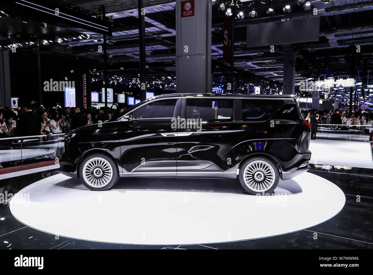 A W Motors-designed ICONIQ SEVEN Concept electric minivan is on display ...