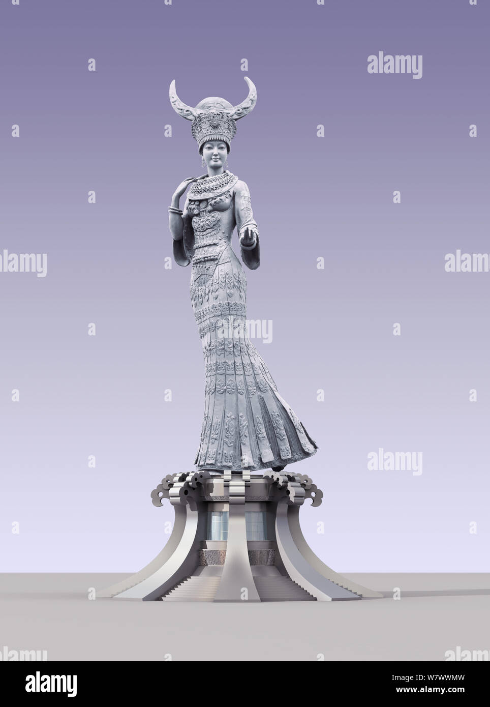 --FILE--An artist's redition of a giant statue of Yang'asha, the ...