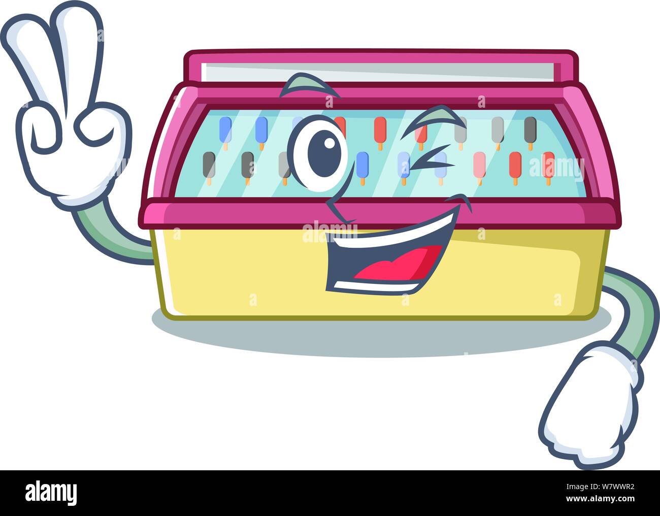 Two finger ice cream freezer in a cartoon Stock Vector Image & Art - Alamy