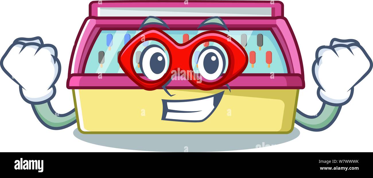 Super hero ice cream freezer in a cartoon Stock Vector Image & Art - Alamy
