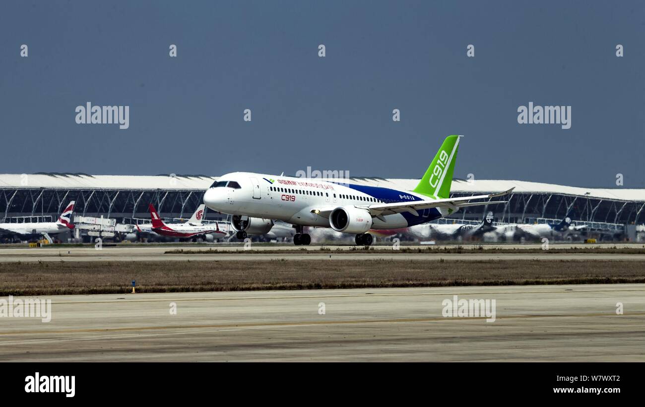 China's first self-developed large passenger jet C919 of COMAC ...