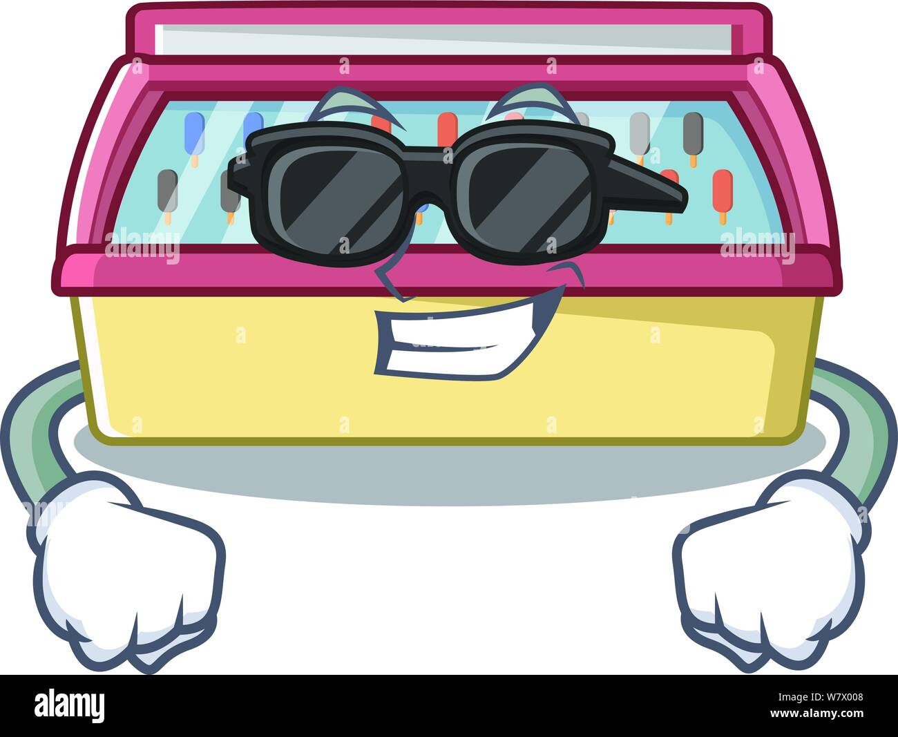 Super cool ice cream freezer in a cartoon Stock Vector Image & Art - Alamy