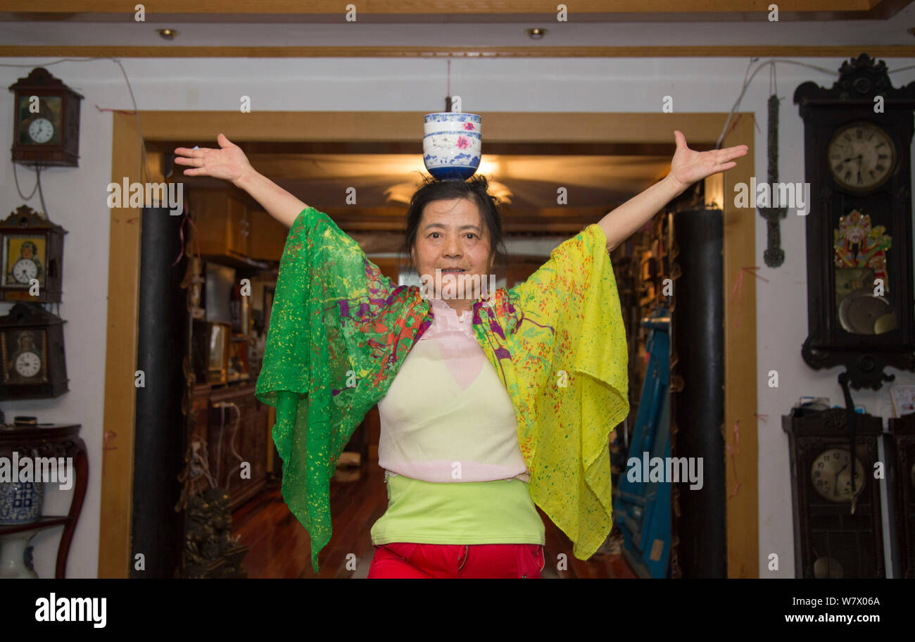 Chinese woman Wu Xiuying in her seventies shows off her skills by ...