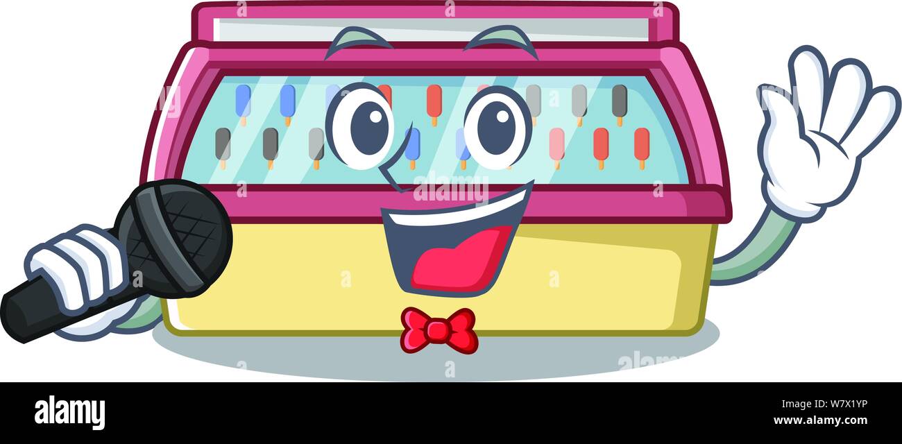 Singing ice cream freezer in character shape Stock Vector Image & Art ...