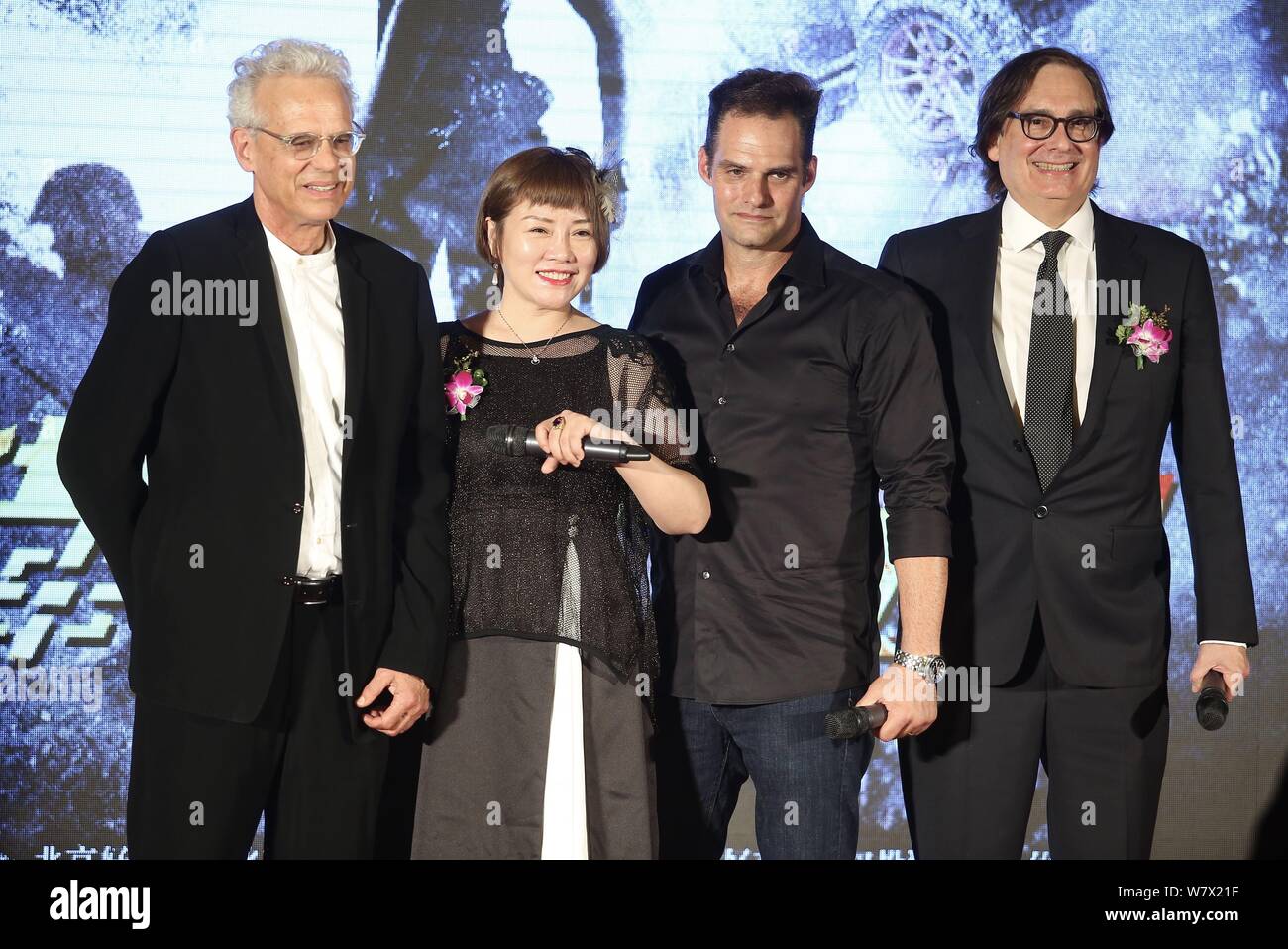 American producer Bill Borden, left, and American action director ...