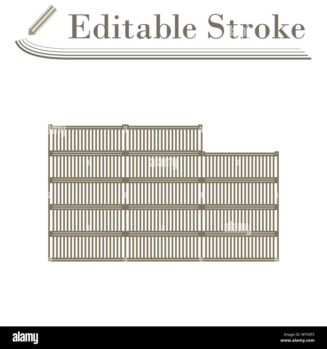 Container Stack Icon. Editable Stroke Simple Design. Vector ...