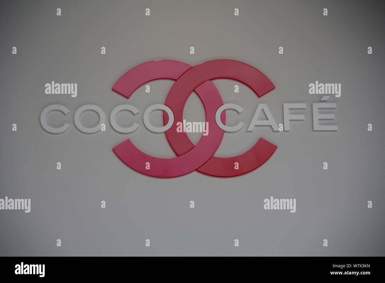 View of a signboard of the Coco Chanel Cafe on West Nanjing Road in ...