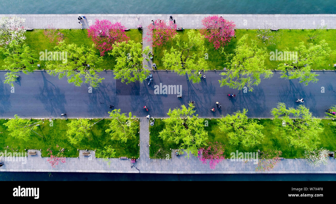 China hangzhou west lake bai causeway hi-res stock photography and ...