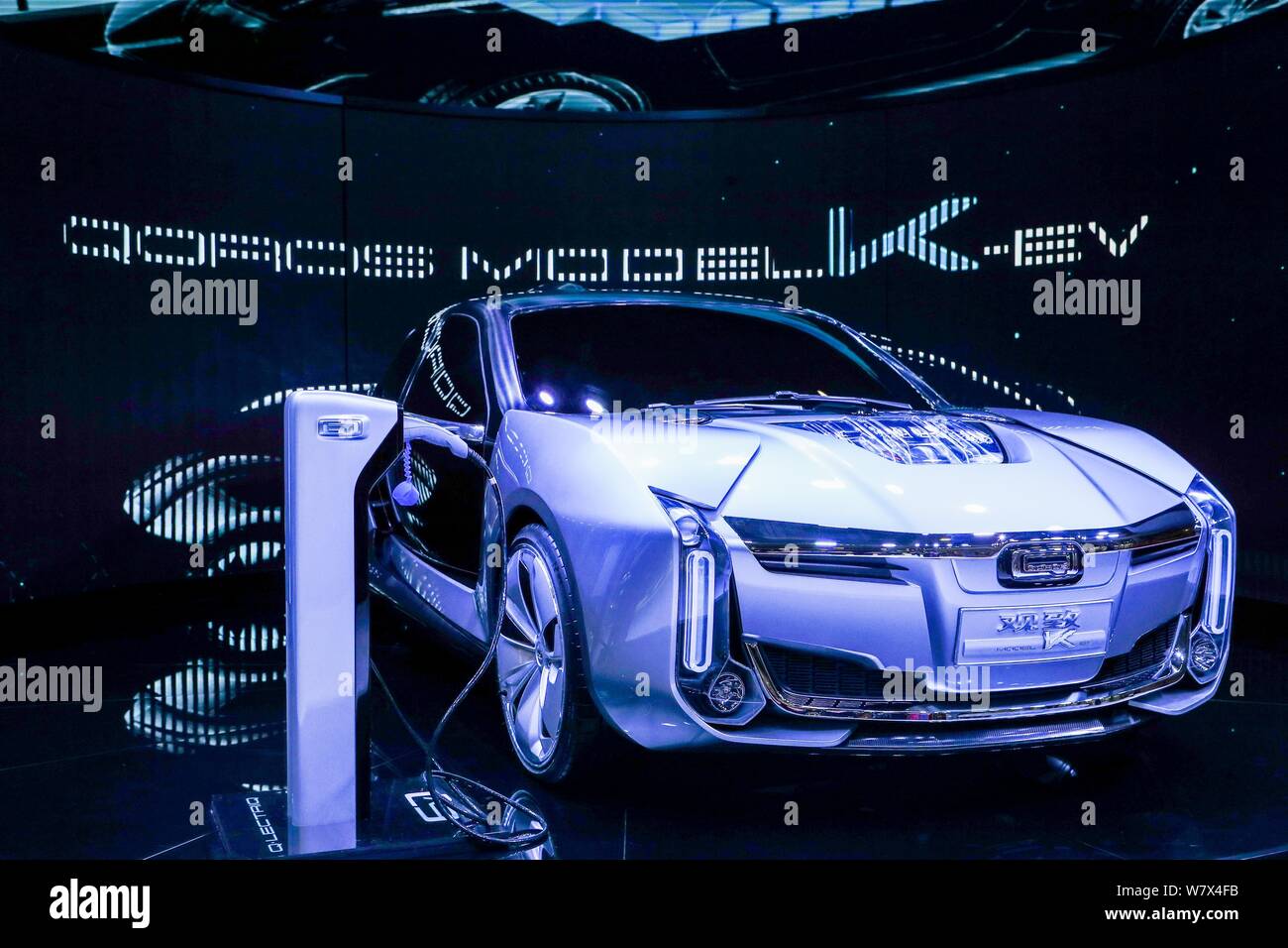 A Qoros Model K-EV Concept car is on display during the 17th Shanghai ...