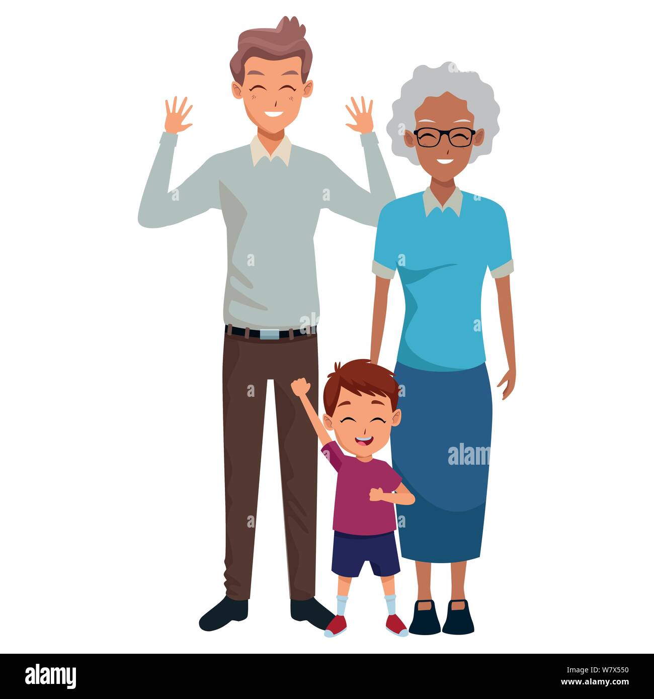 Family parents and childrens cartoons Stock Vector Image & Art - Alamy