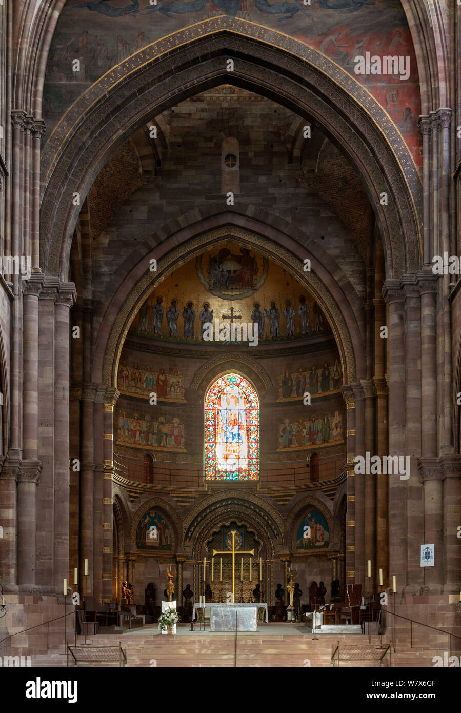 Straßburger Münster, Cathédrale Notre-Dame de Strasbourg, Blick in den ...