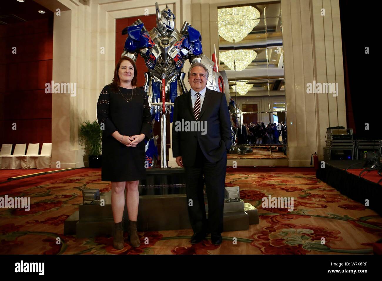 Jim Gianopulos, right, chairman and CEO of Paramount Pictures, and ...