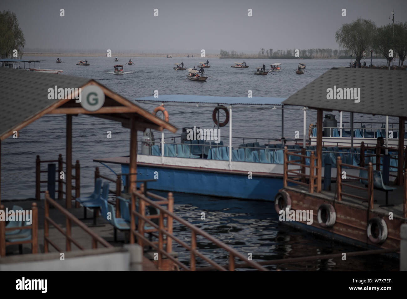 --FILE--Local people row boats on the Baiyangdian, north China's ...